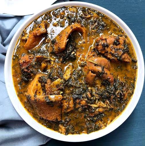 Bitter Leaf Soup With Goat Meat – Great Grace kitchen And Grocery